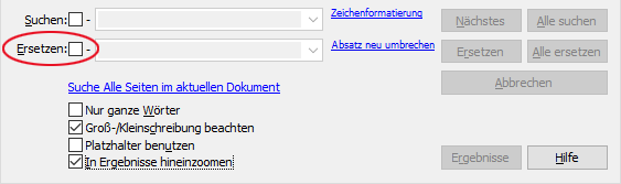 Formatierten Text ersetzen