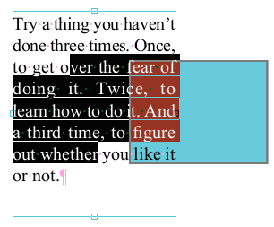 Flow text around shapes