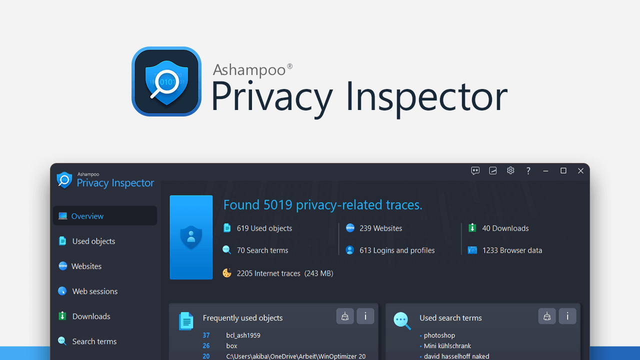 Ashampoo® Privacy Inspector - Overview - Ashampoo®